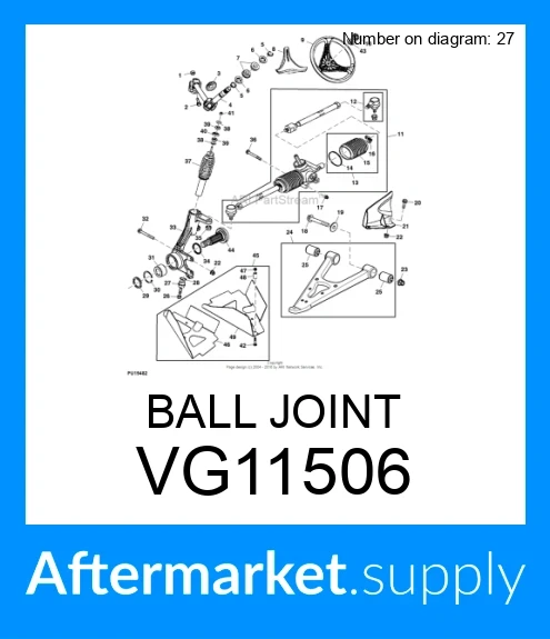 VG11506 - BALL JOINT fits JOHN DEERE | Price: $34.97 to $112.54