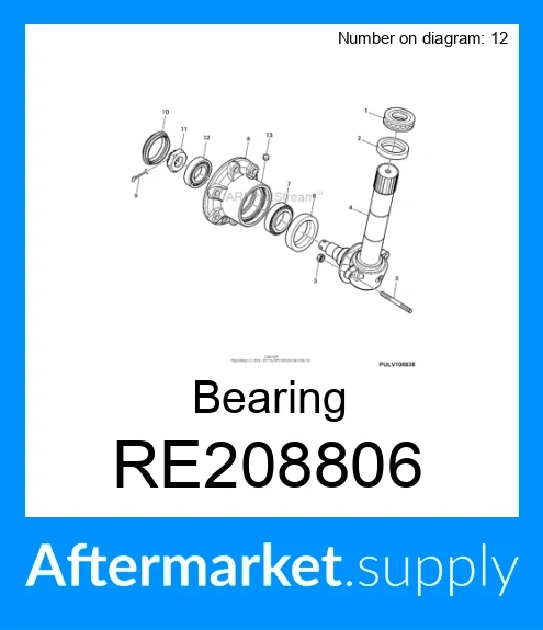 RE208806 - Bearing fits JOHN DEERE | Price: $52.99 to $68.00
