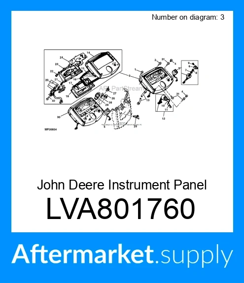 lva801760 - Instrument Panel fits JOHN DEERE | Price: $649.05