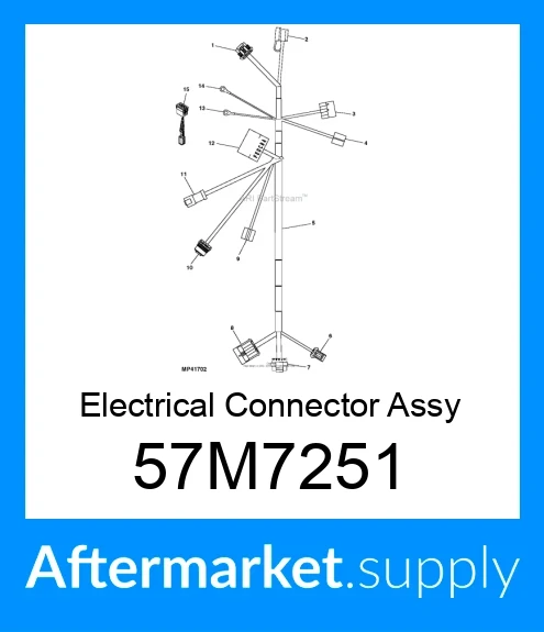 57m7251 - Electrical Connector Assy fits JOHN DEERE
