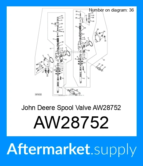 AW28752 - Spool Valve fits JOHN DEERE