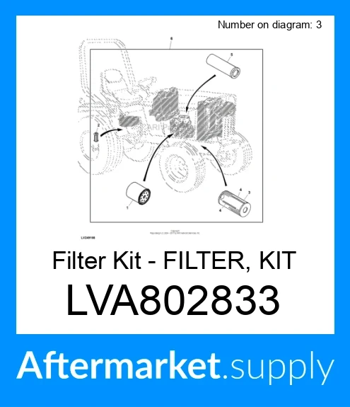 LVA802833 - FILTER fits JOHN DEERE | Price: $19.93 to $41.40