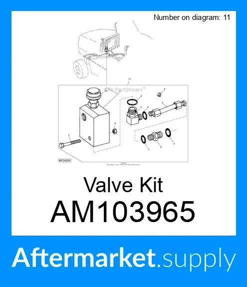 am103965 - Valve Kit fits JOHN DEERE