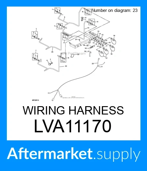 LVA11170 - Wiring Harness - HARNESS, WIRING DIVERTER VALVE fits JOHN ...