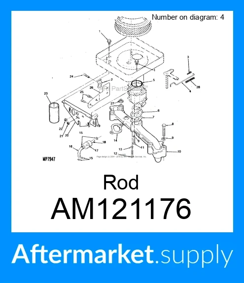 am121176 - Rod fits JOHN DEERE | Price: $12.99