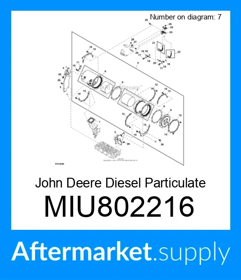 miu802216 - Diesel Particulate Filter fits JOHN DEERE | Price: $1,694.38