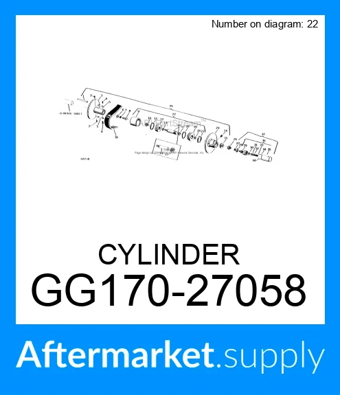 GG170-27058 - CYLINDER fits JOHN DEERE