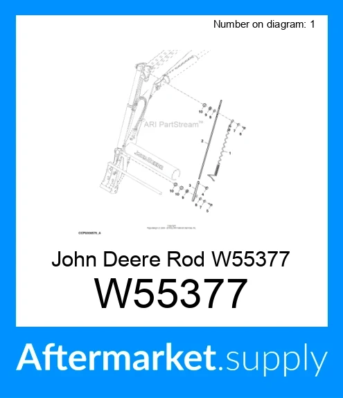 W55377 - SPRING fits JOHN DEERE | Price: $133.37