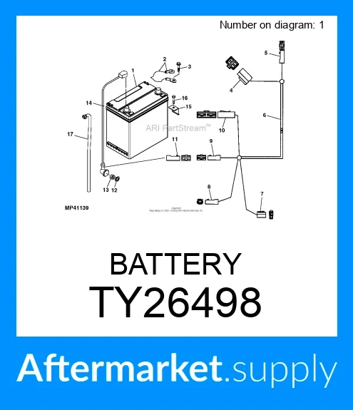 TY26498 - BATTERY fits JOHN DEERE
