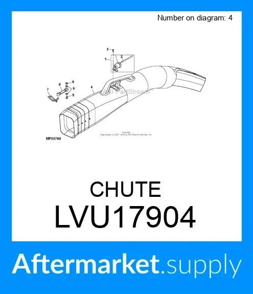 LVU17904 - CHUTE fits JOHN DEERE | Price: $199.99 to $349.62