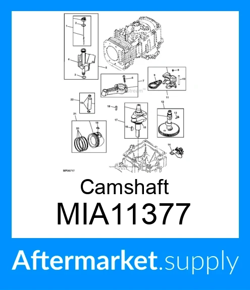 mia11377 - Camshaft fits JOHN DEERE | Price: $49.99