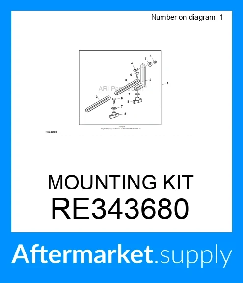 RE343680 - MOUNTING KIT fits JOHN DEERE | Price: $59.99 to $99.06