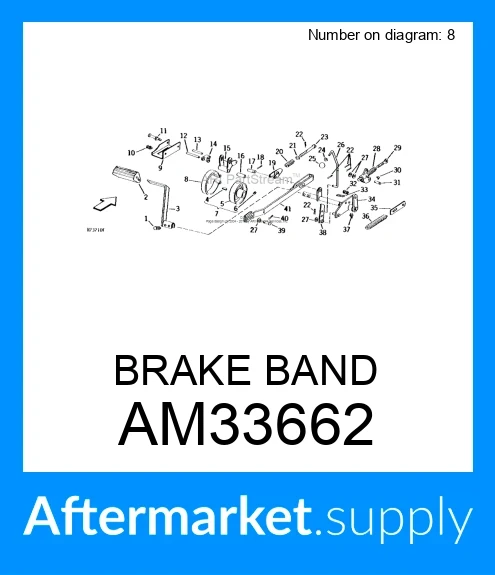 AM33662 - Brake Band - BAND, BRAKE ASSY fits JOHN DEERE | Price: $24.99 ...