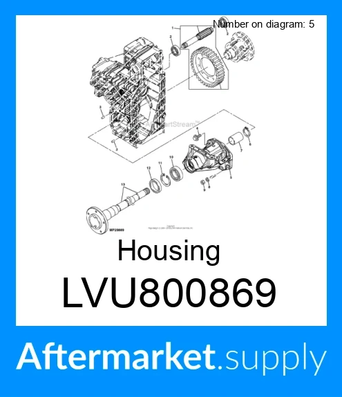 LVU800869 - Axle - AXLE, HOUSING LEFT fits JOHN DEERE | Price: $134.60 ...