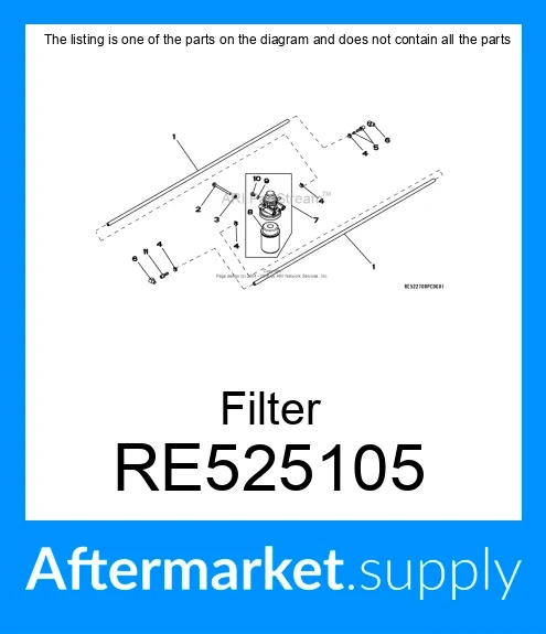 re525105 - Filter fits JOHN DEERE | Price: $58.00 to $86.91