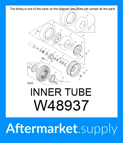 W48937 - INNER TUBE fits JOHN DEERE | Price: $63.76 to $99.80