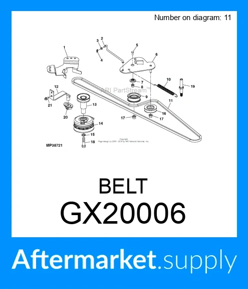 GX20006 - BELT fits JOHN DEERE | Price: $6.00 to $58.00