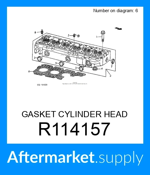 R114157 - GASKET CYLINDER HEAD fits JOHN DEERE | Price: $26.58 to $199.99