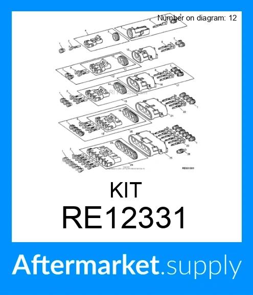 RE12331 - KIT fits JOHN DEERE | Price: $43.00 to $63.00
