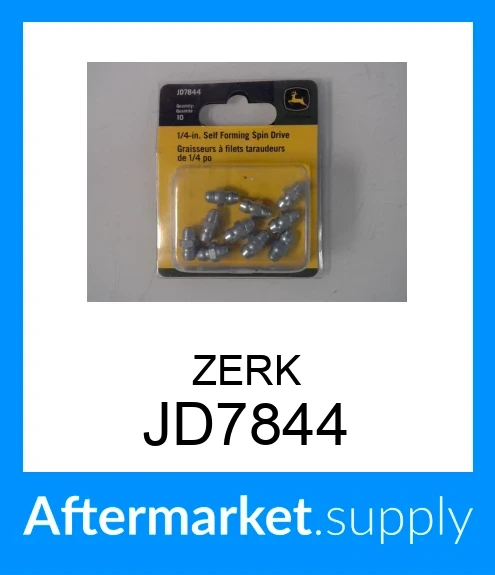 JD7844 - ZERK fits JOHN DEERE | Price: $1.80 to $14.99