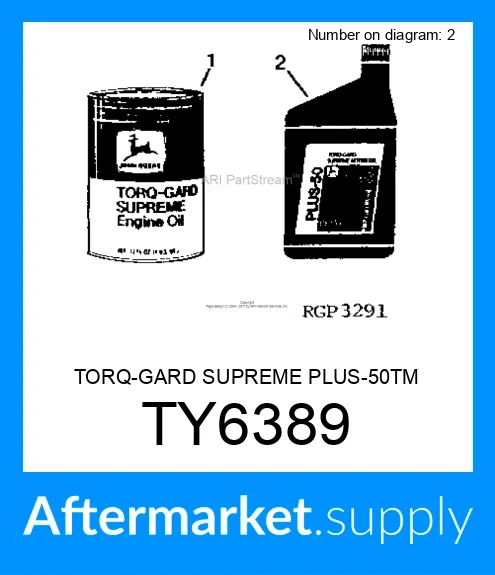 TY6389 - TORQ-GARD SUPREME PLUS-50TM fits JOHN DEERE