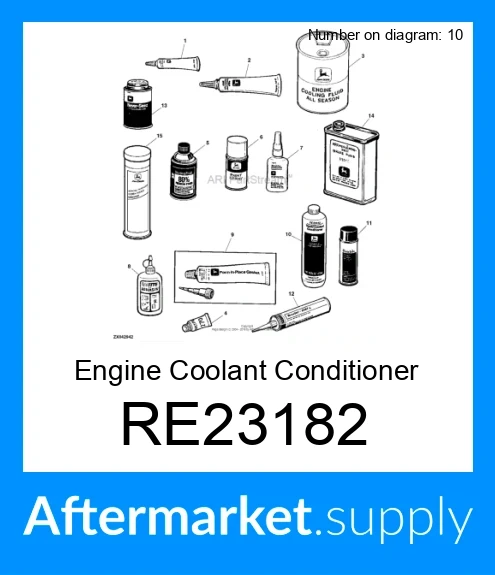 re23182 - Engine Coolant Conditioner fits JOHN DEERE
