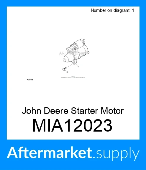 MIA12023 - STARTER fits JOHN DEERE | Price: $49.95 to $249.61