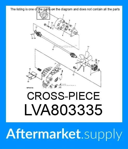LVA803335 - CROSS-PIECE fits JOHN DEERE | Price: $90.00 to $115.37