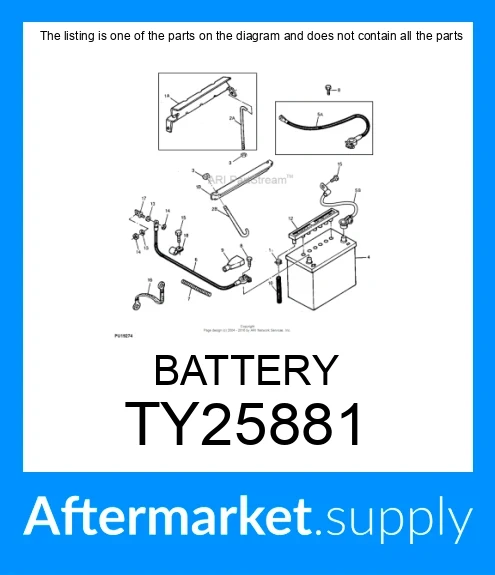 TY25881 - BATTERY fits JOHN DEERE | Price: $662.48