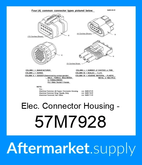 57m7928 - Electrical Connector fits JOHN DEERE