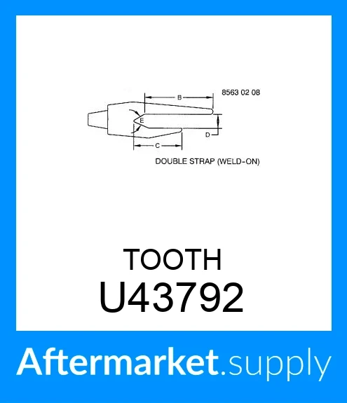 U43792 - TOOTH fits JOHN DEERE | Price: $15.89 to $318.77