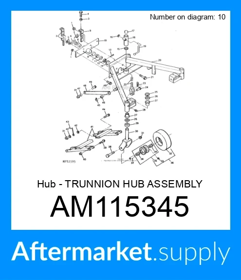 AM115345 - Hub - TRUNNION HUB ASSEMBLY fits JOHN DEERE | Price: $167.46