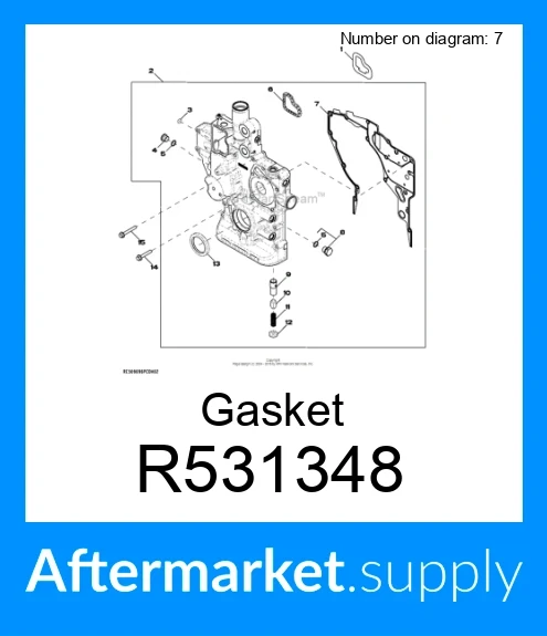 r531348 - Gasket fits JOHN DEERE