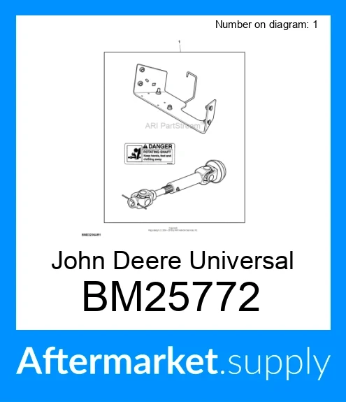 BM25772 - Universal Driveshaft fits JOHN DEERE