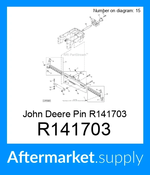 r141703 - Pin fits JOHN DEERE | Price: $284.05