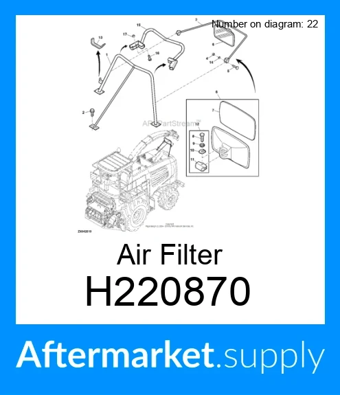 h220870 - Air Filter fits JOHN DEERE | Price: $20.00 to $115.00
