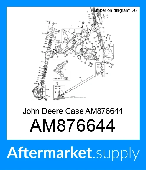 am876644 - Case fits JOHN DEERE | Price: $225.00 to $514.52