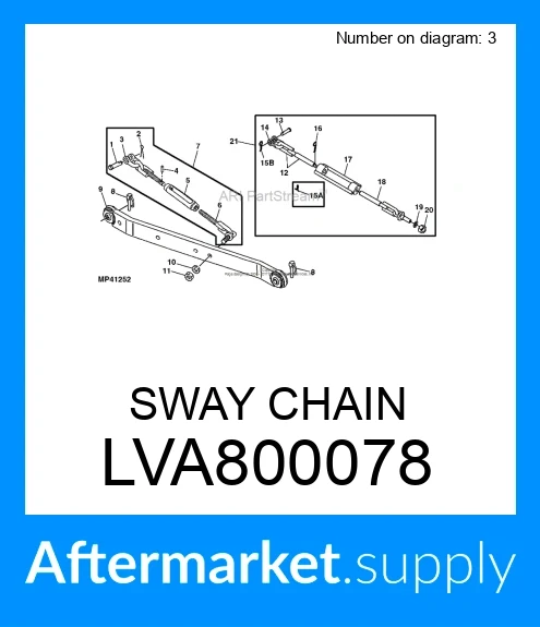 LVA800078 - SWAY CHAIN fits JOHN DEERE | Price: $113.38 to $113.49