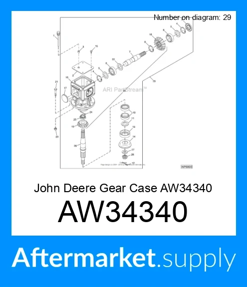 AW34340 - Gear Case fits JOHN DEERE