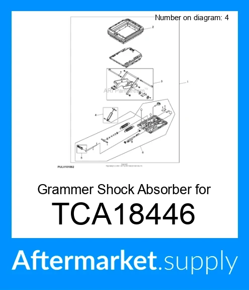TCA18446 - Grammer Shock Absorber for Grammer MSG85 Suspension, fits ...