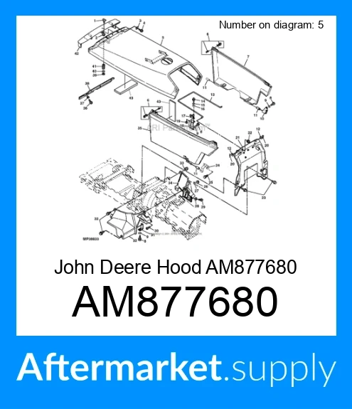 AM877680 - HOOD fits JOHN DEERE | Price: $488.75 to $842.52