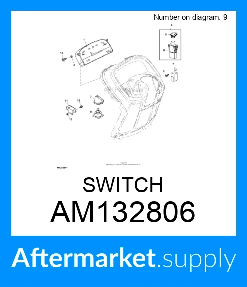AM132806 - SWITCH fits JOHN DEERE | Price: $11.88 to $20.94