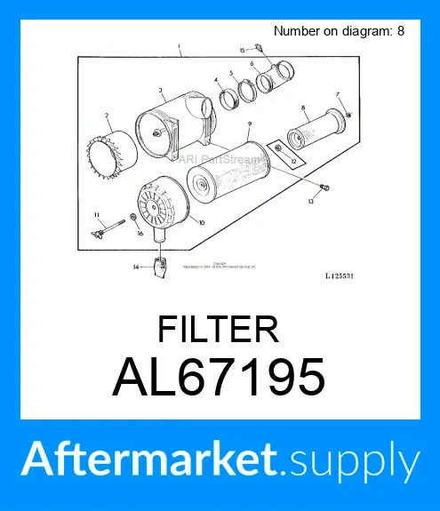 AL67195 - FILTER fits JOHN DEERE | Price: $14.99 to $76.70