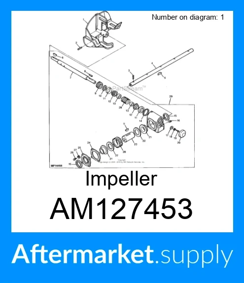 am127453 - Impeller fits JOHN DEERE