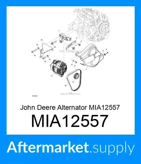 MIA12557 - ALTERNATOR fits JOHN DEERE | Price: $74.98 to $278.77