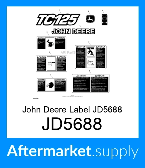 JD5688 - John Deere Label fits JOHN DEERE | Price: $27.36
