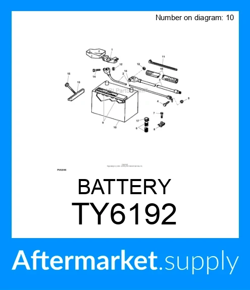 TY6192 - BATTERY fits JOHN DEERE