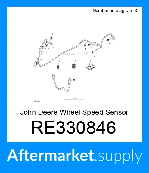 RE330846 - SENSOR fits JOHN DEERE | Price: $32.99 to $108.83