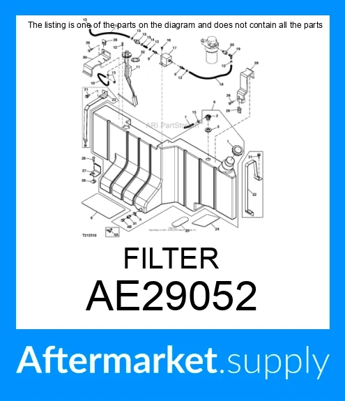 AE29052 - FILTER fits JOHN DEERE | Price: $4.99 to $212.00