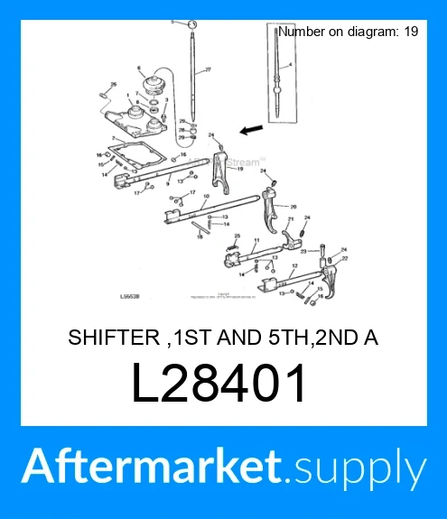 L28401 - SHIFTER ,1ST AND 5TH,2ND A (L100020, M143416) fits JOHN DEERE ...